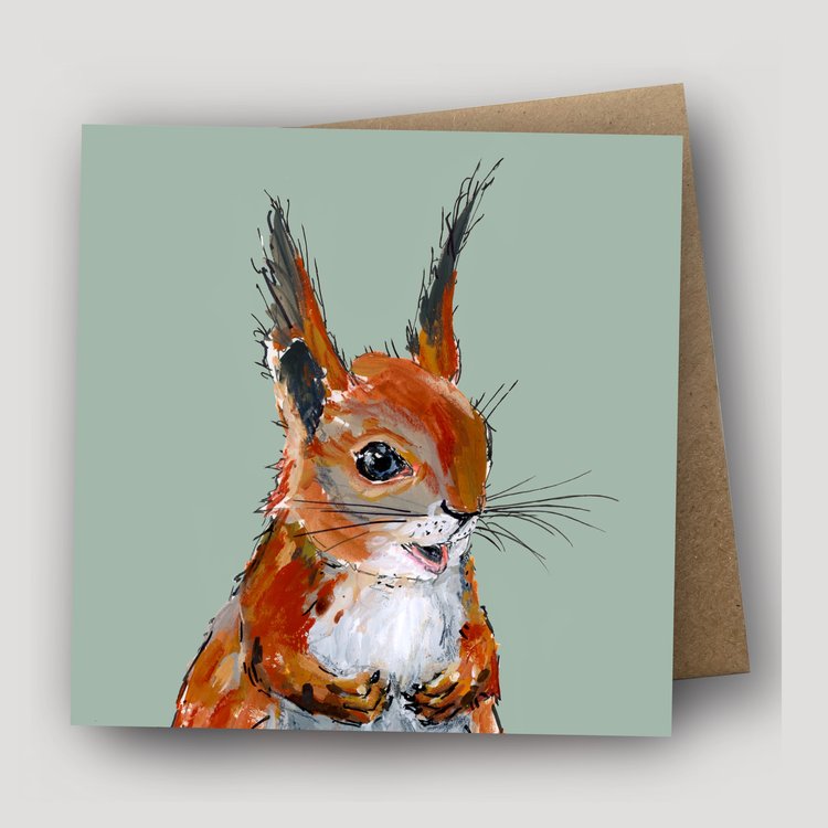 Red Squirrel Greetings Card – Manchester Museum